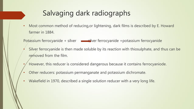 Radiographic processing and dark room | PPTX