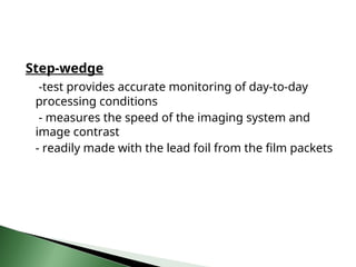 RADIOGRAPHIC QUALITY ASSURANCE in dental radiography | PPT | Dental ...