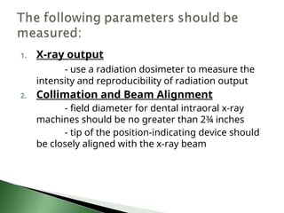 RADIOGRAPHIC QUALITY ASSURANCE in dental radiography | PPT | Dental ...
