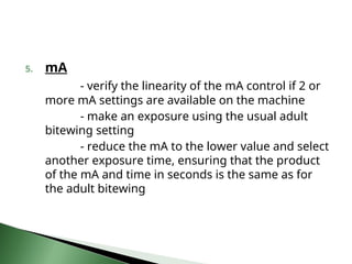 RADIOGRAPHIC QUALITY ASSURANCE in dental radiography | PPT | Dental ...