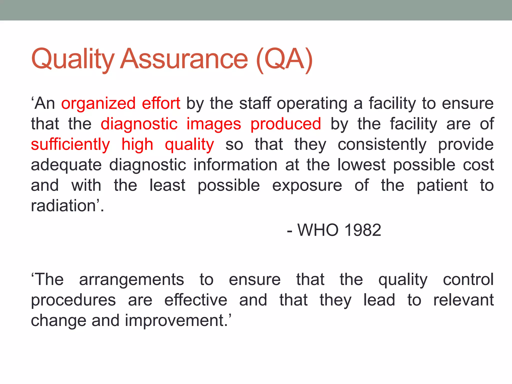 Radiographic quality assurance & infection control | PPTX