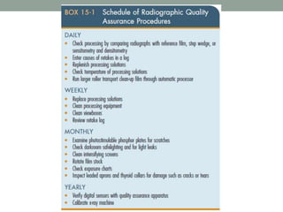 Radiographic quality assurance & infection control | PPTX