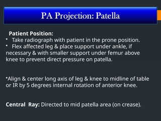 Radiographic technique of Leg, Knee, Femur V2.pptx