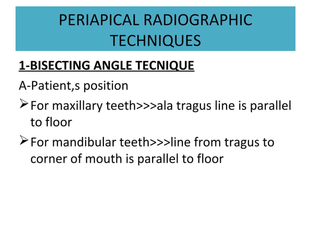 Radiographic techniques | PPT