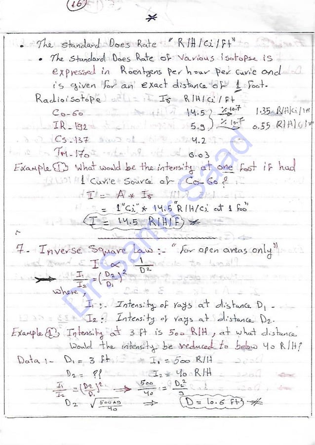 ASNT Radiographic Testing Level III Notes - Dr. Samir Saad (Handwriting ...