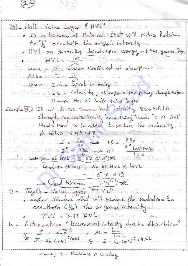 ASNT Radiographic Testing Level III Notes - Dr. Samir Saad (Handwriting ...
