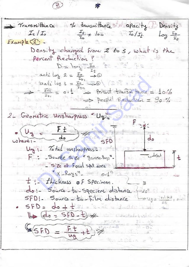ASNT Radiographic Testing Level III Notes - Dr. Samir Saad (Handwriting ...