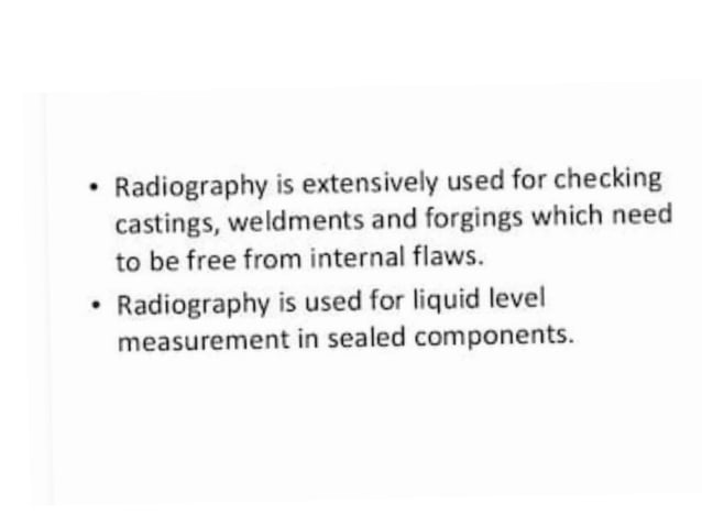 Radiographic testing of welds | PPTX