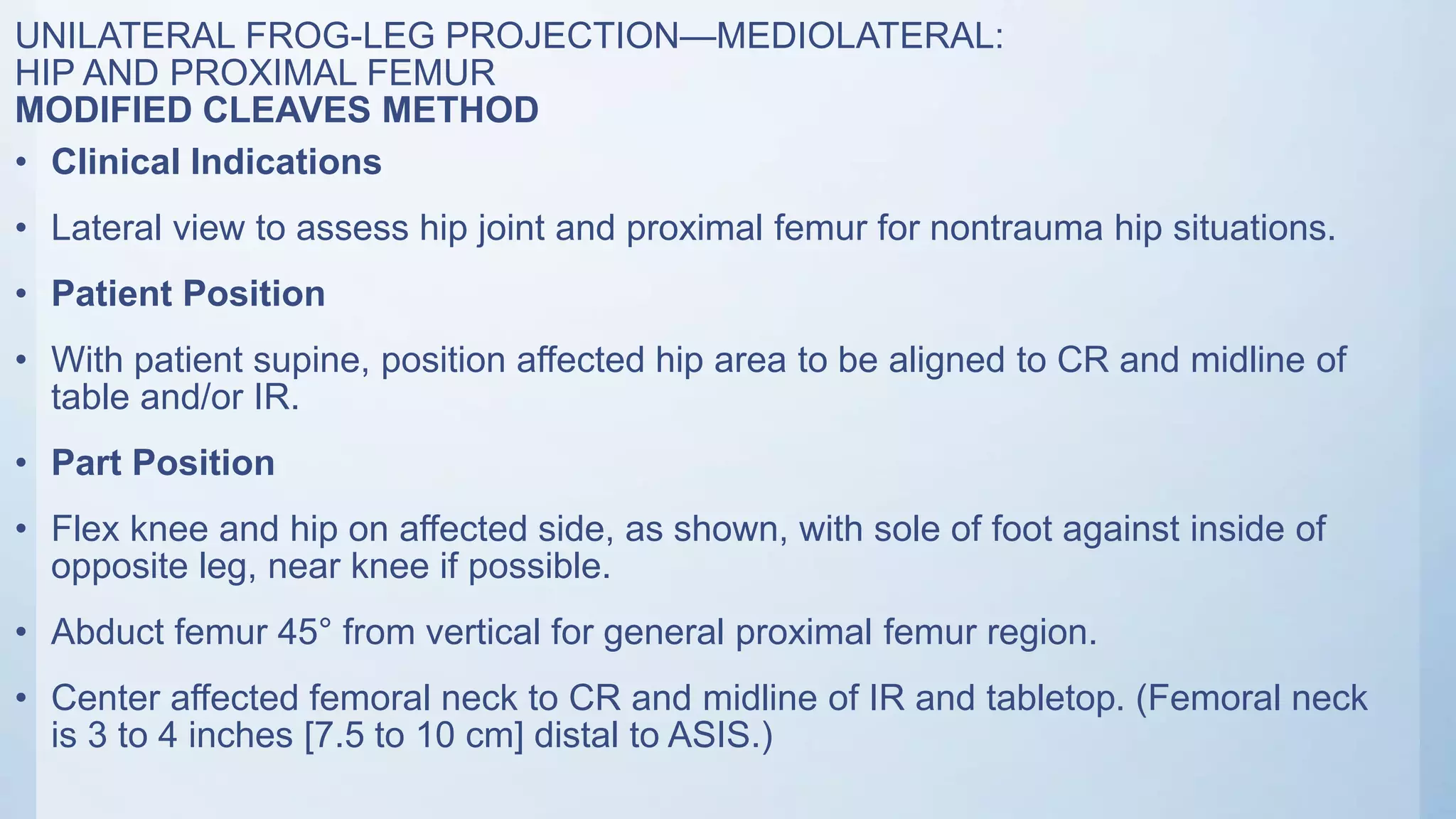 Radiographic views of proximal femur and pelvis | PPTX