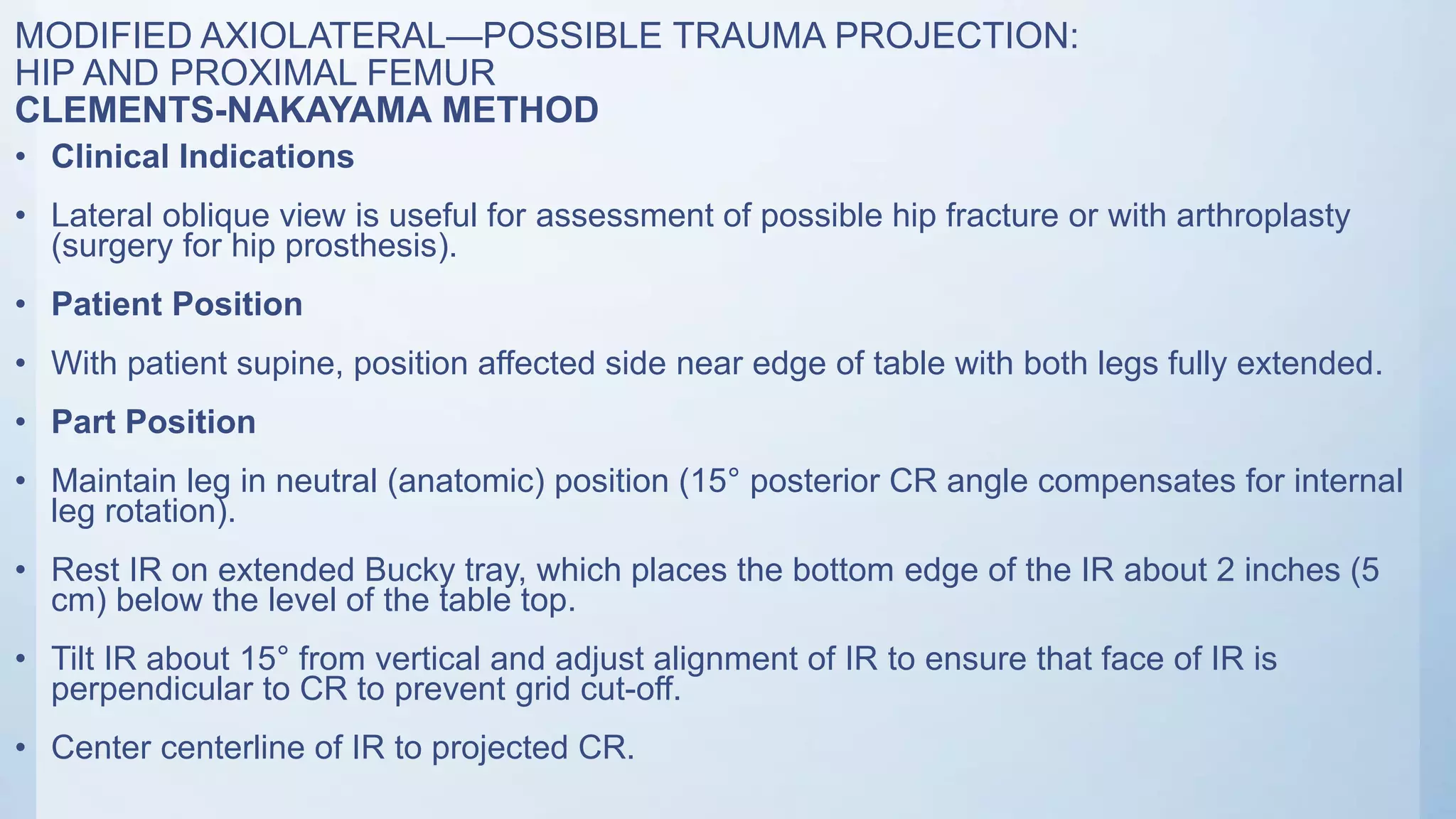 Radiographic views of proximal femur and pelvis | PPTX