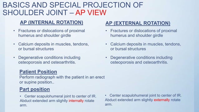 X ray views of shoulder joint and related structures | PPTX