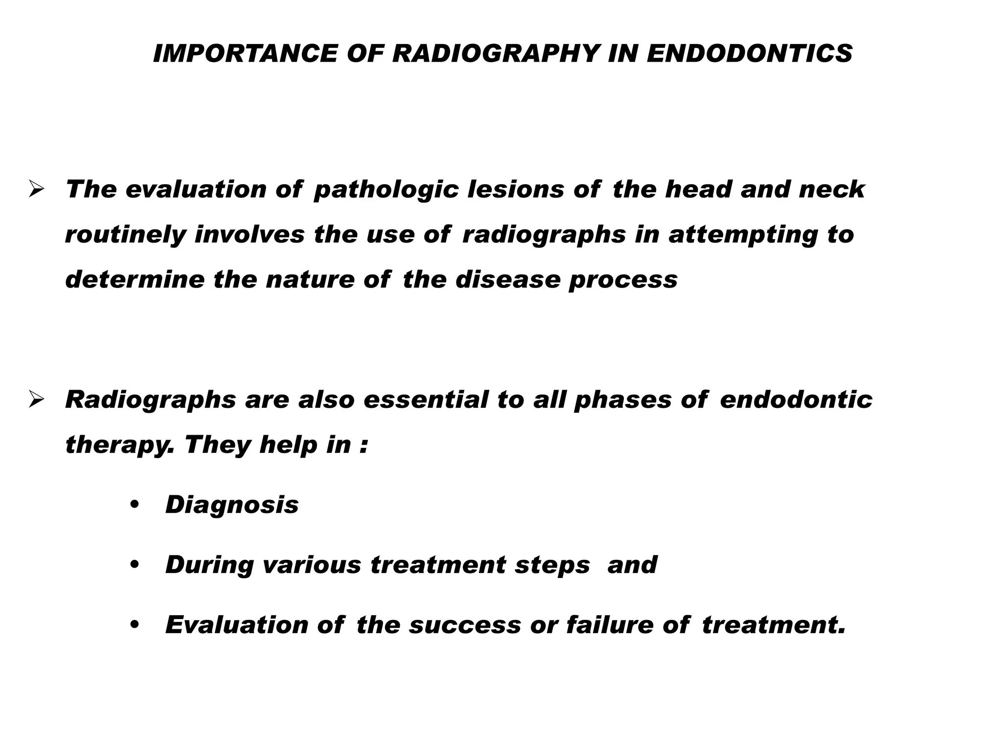 Radiographs in endodontics | PDF