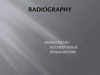 Technical seminar on Introduction to RADIOGRAPHY.pptx | Physics | Science