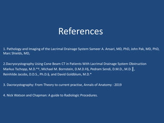 Radiography round on dacrocystography | PPTX