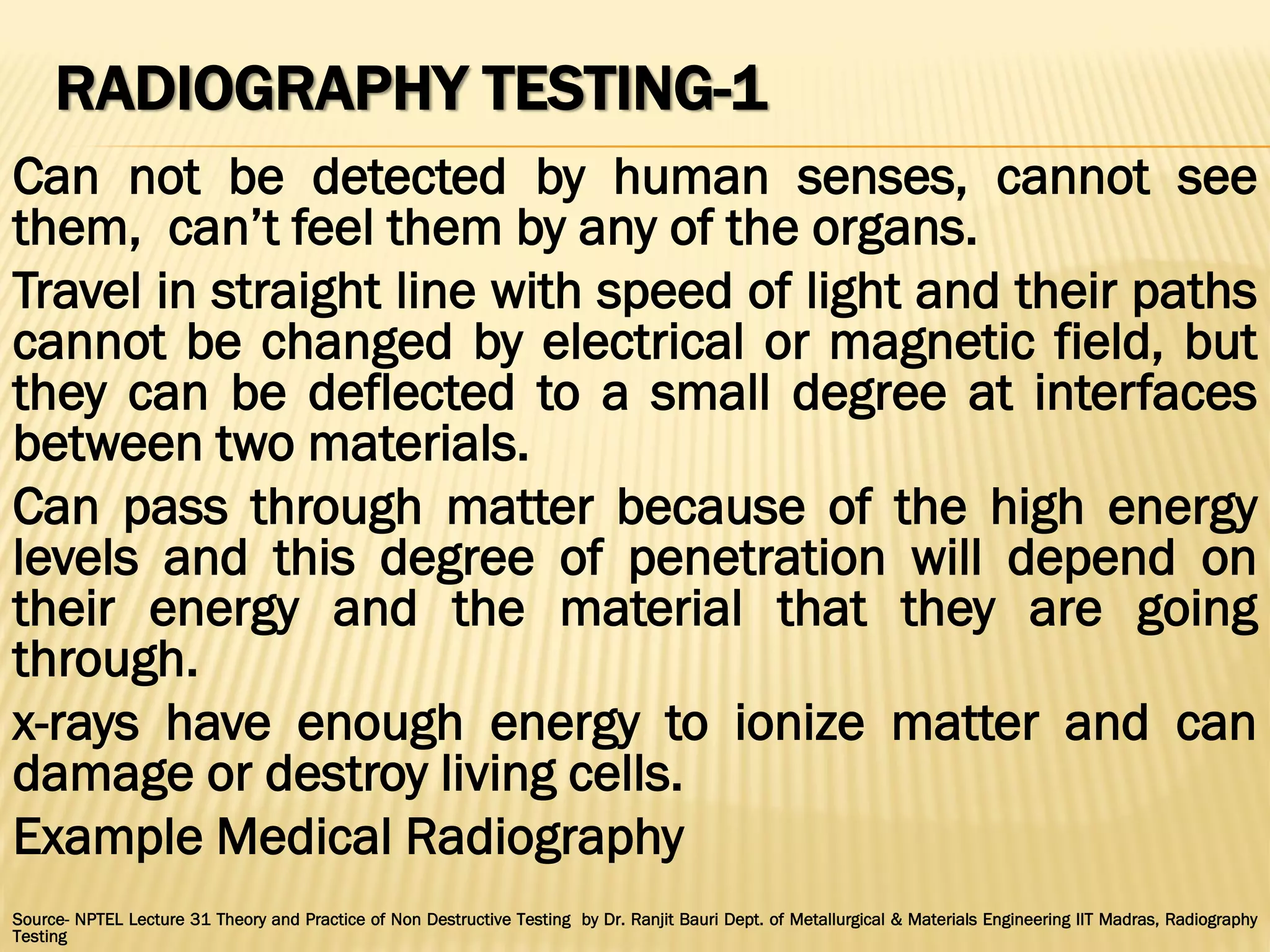 Radiography testing part 1by rohit sahu | PDF