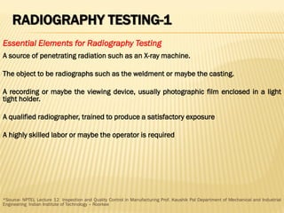 Radiography testing part 1by rohit sahu | PDF