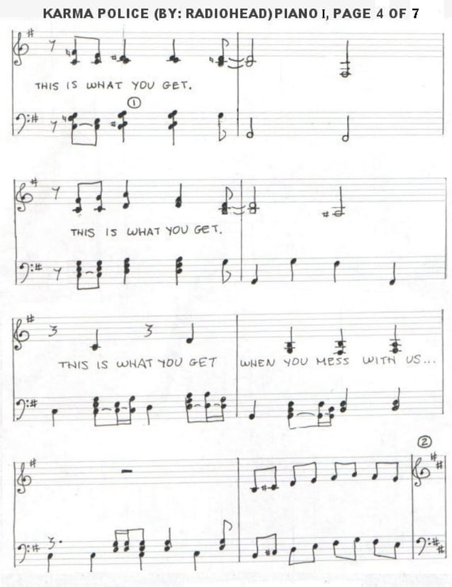 Radiohead karma police | PDF