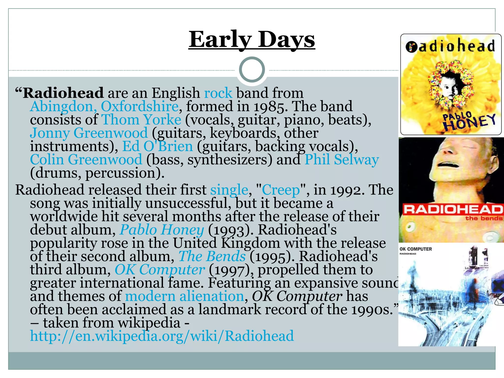 Radiohead sample powerpoint | PPT
