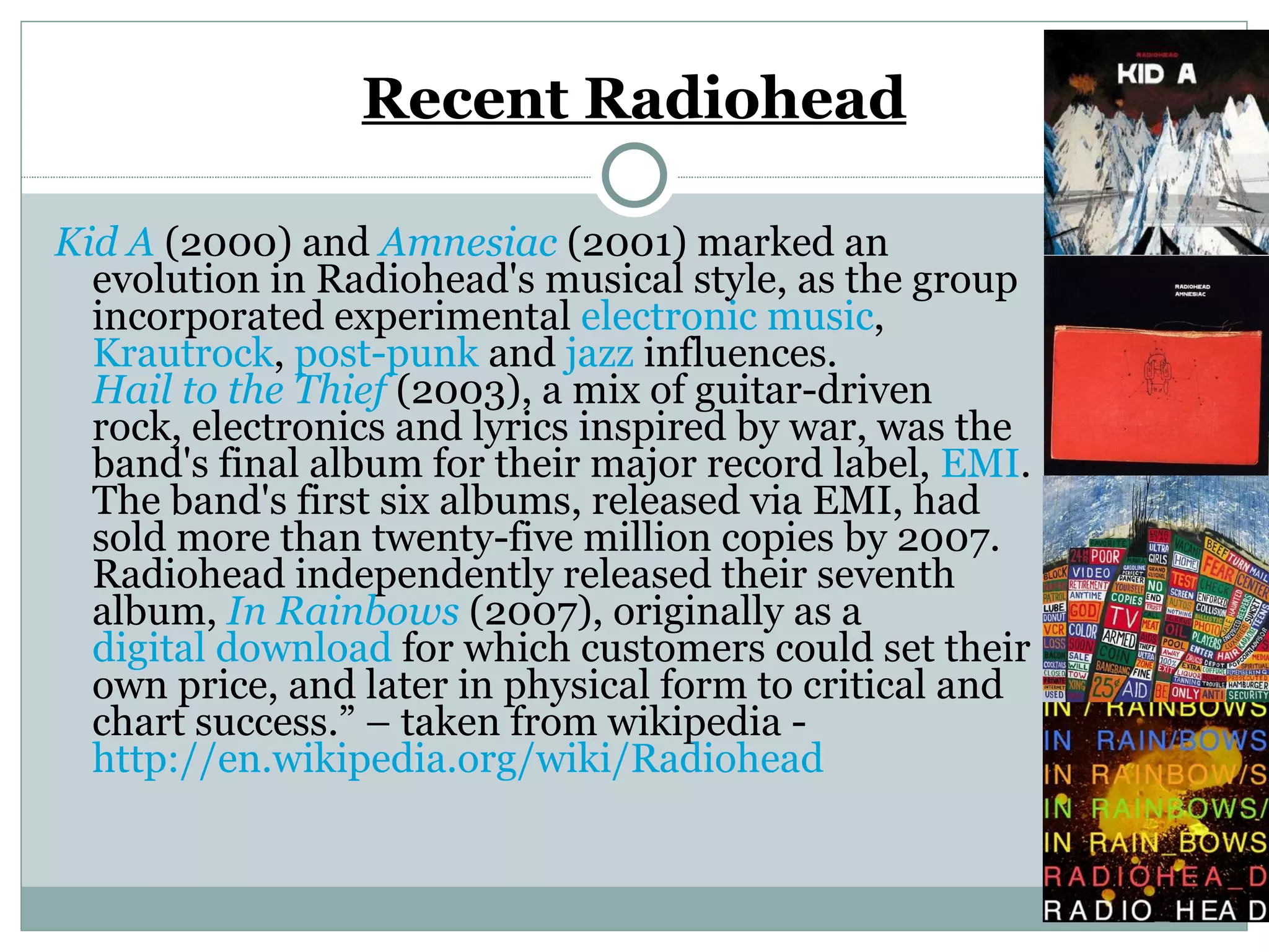 Radiohead sample powerpoint | PPT