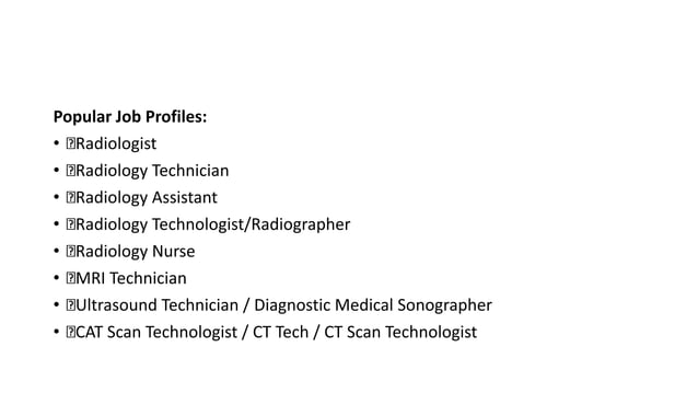Radio imaging technology- Scopes, Courses and Career | PPTX