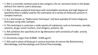 Radio immuno assay | PPT