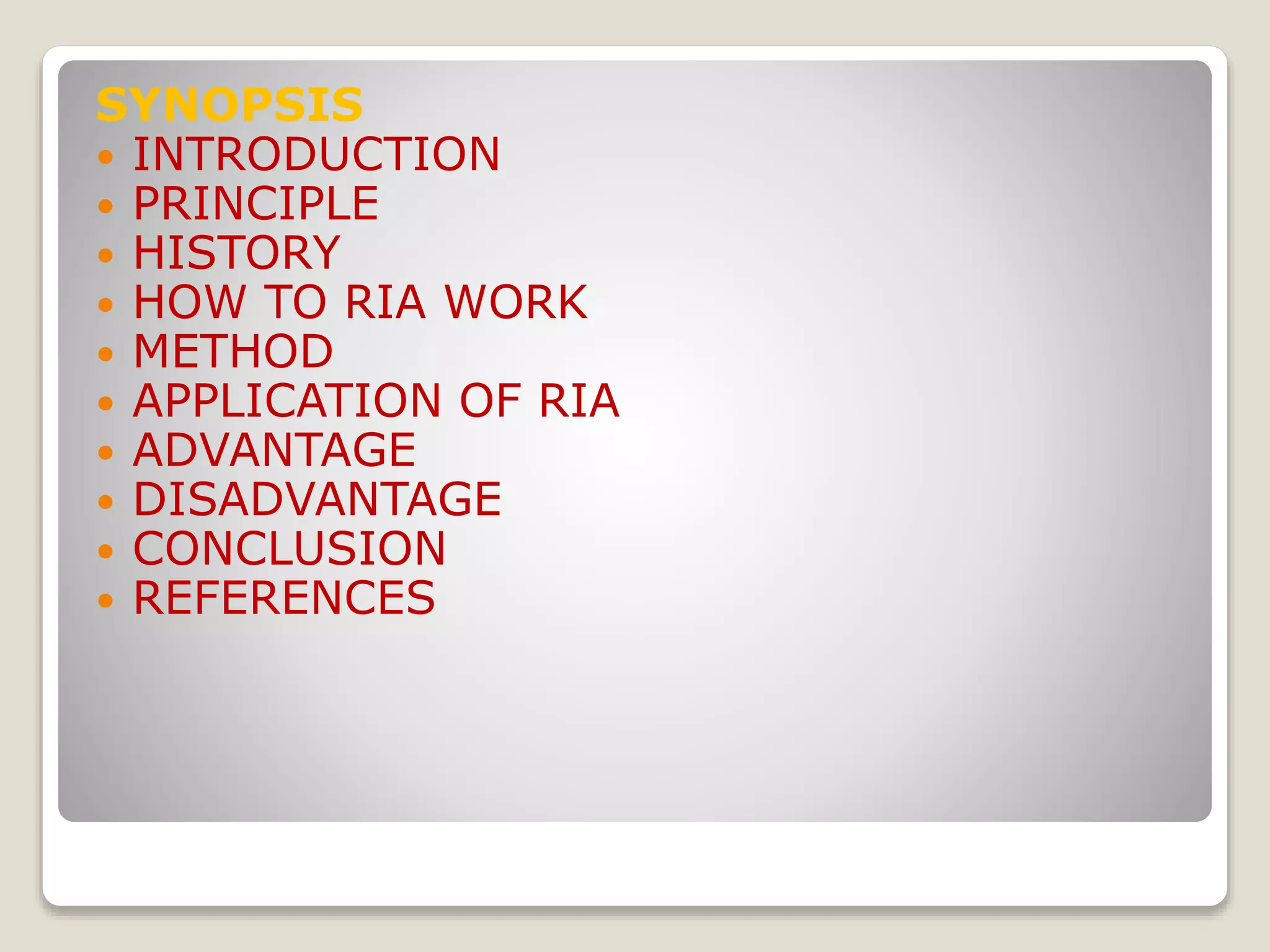 Radio immuno assay, RIA, by kk sahu | PPT