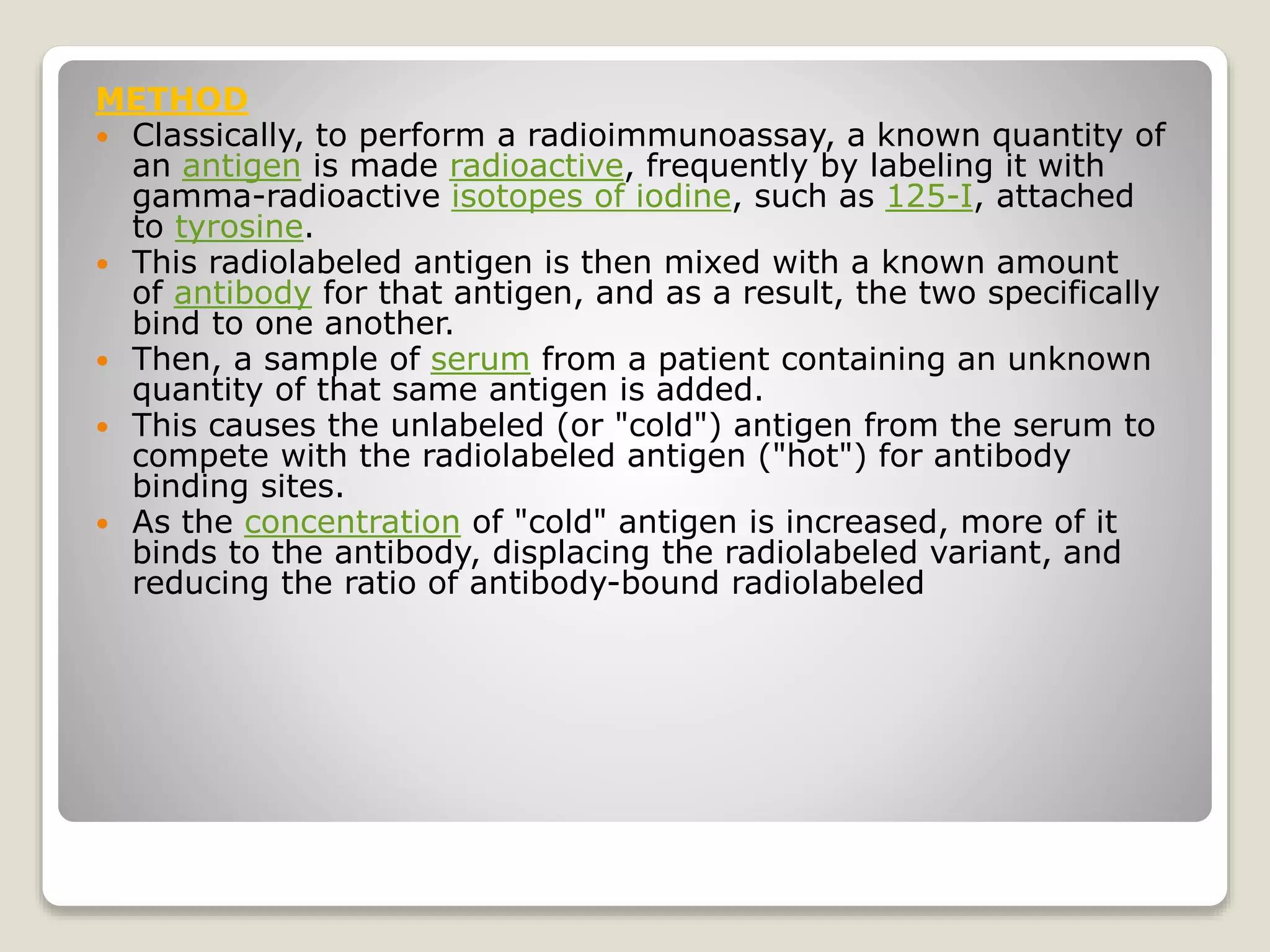 Radio immuno assay, RIA, by kk sahu | PPT