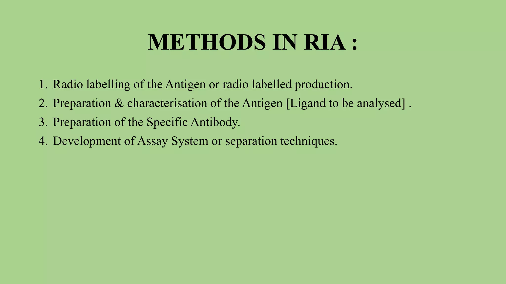 Radio immunoassay (RIA) | PPTX