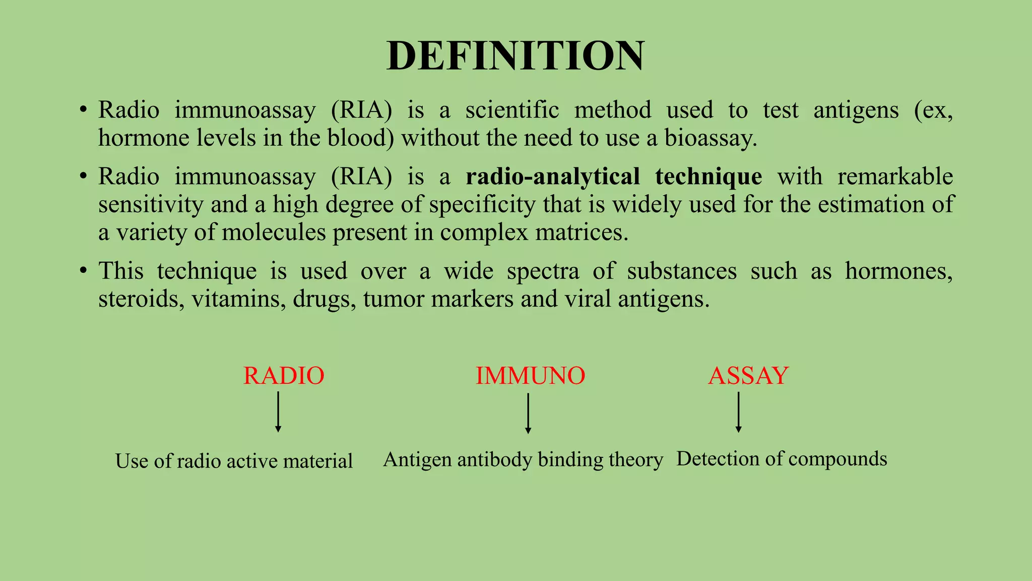 Radio immunoassay (RIA) | PPTX