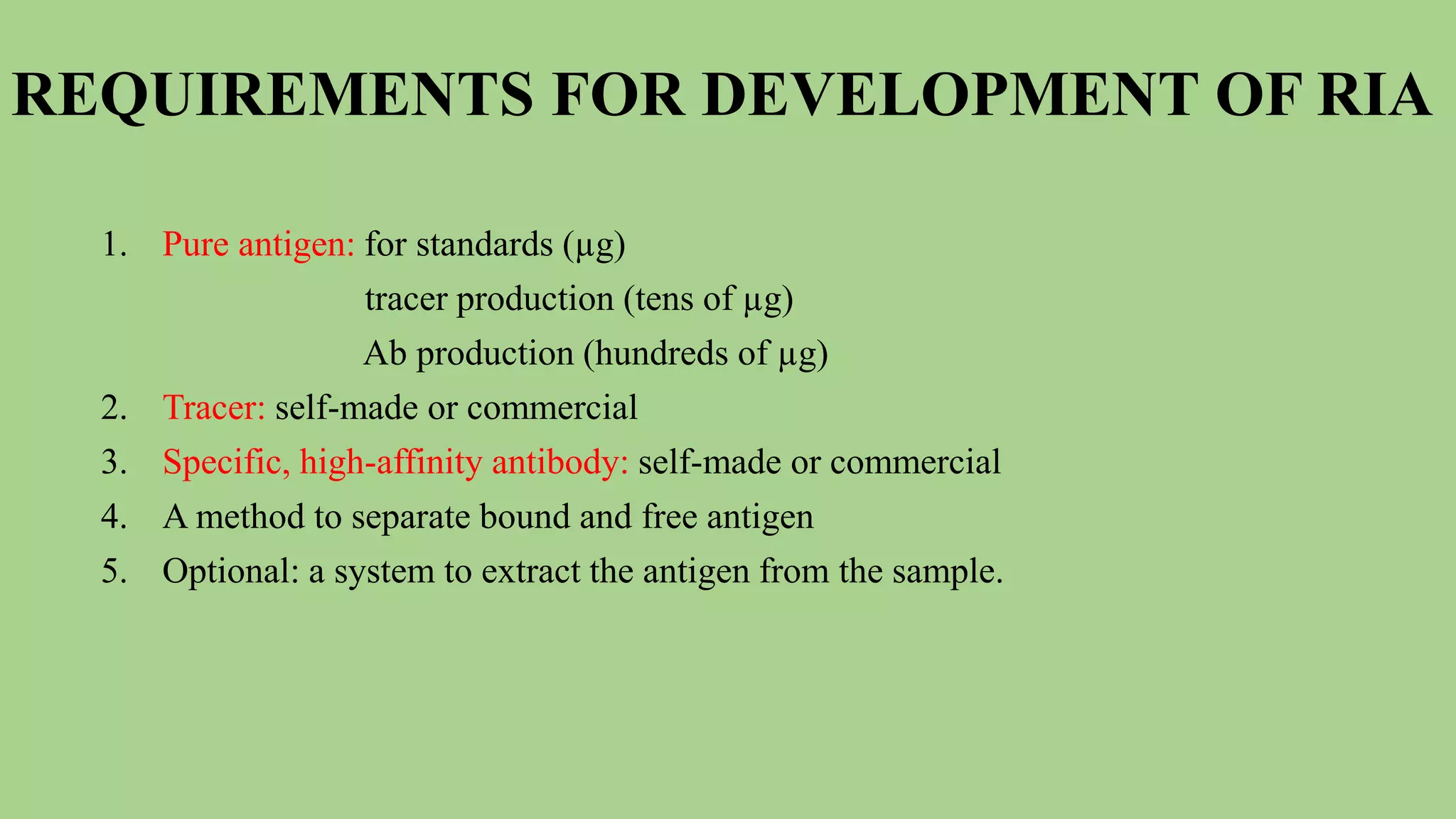Radio immunoassay (RIA) | PPTX