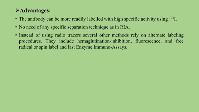 Radio immunoassay (RIA) | PPTX | Chemistry | Science