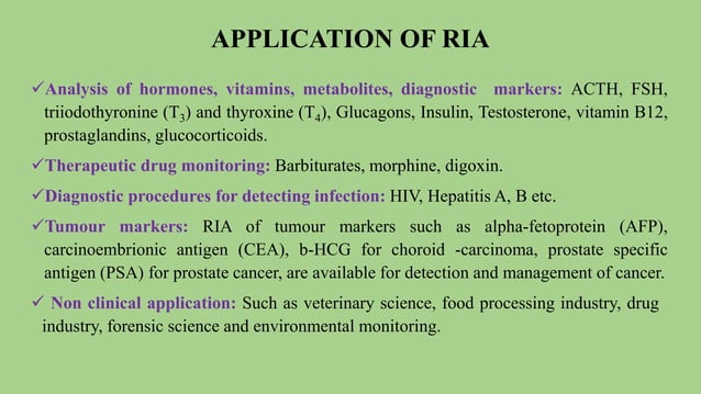 Radio immunoassay (RIA) | PPTX | Chemistry | Science