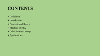 Radio immunoassay (RIA) | PPTX