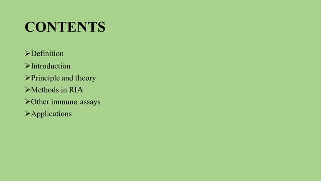 Radio immunoassay (RIA) | PPTX | Chemistry | Science
