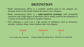 Radio immunoassay (RIA) | PPTX
