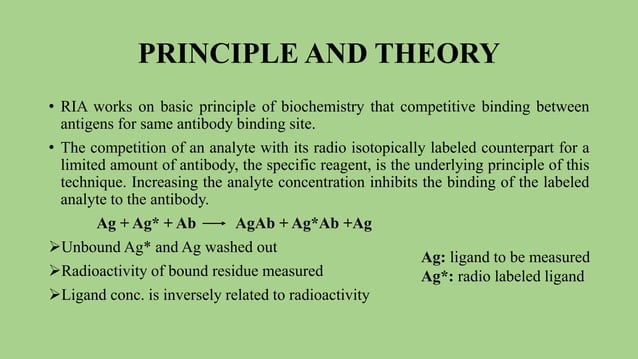 Radio immunoassay (RIA) | PPTX | Chemistry | Science