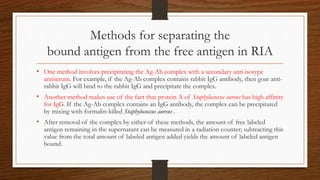 Radioimmunoassay (RIA) | PPTX