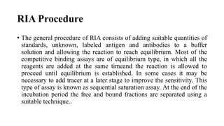 Radio immuno assay pptx | PPTX