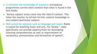 Radio in Education | PPTX