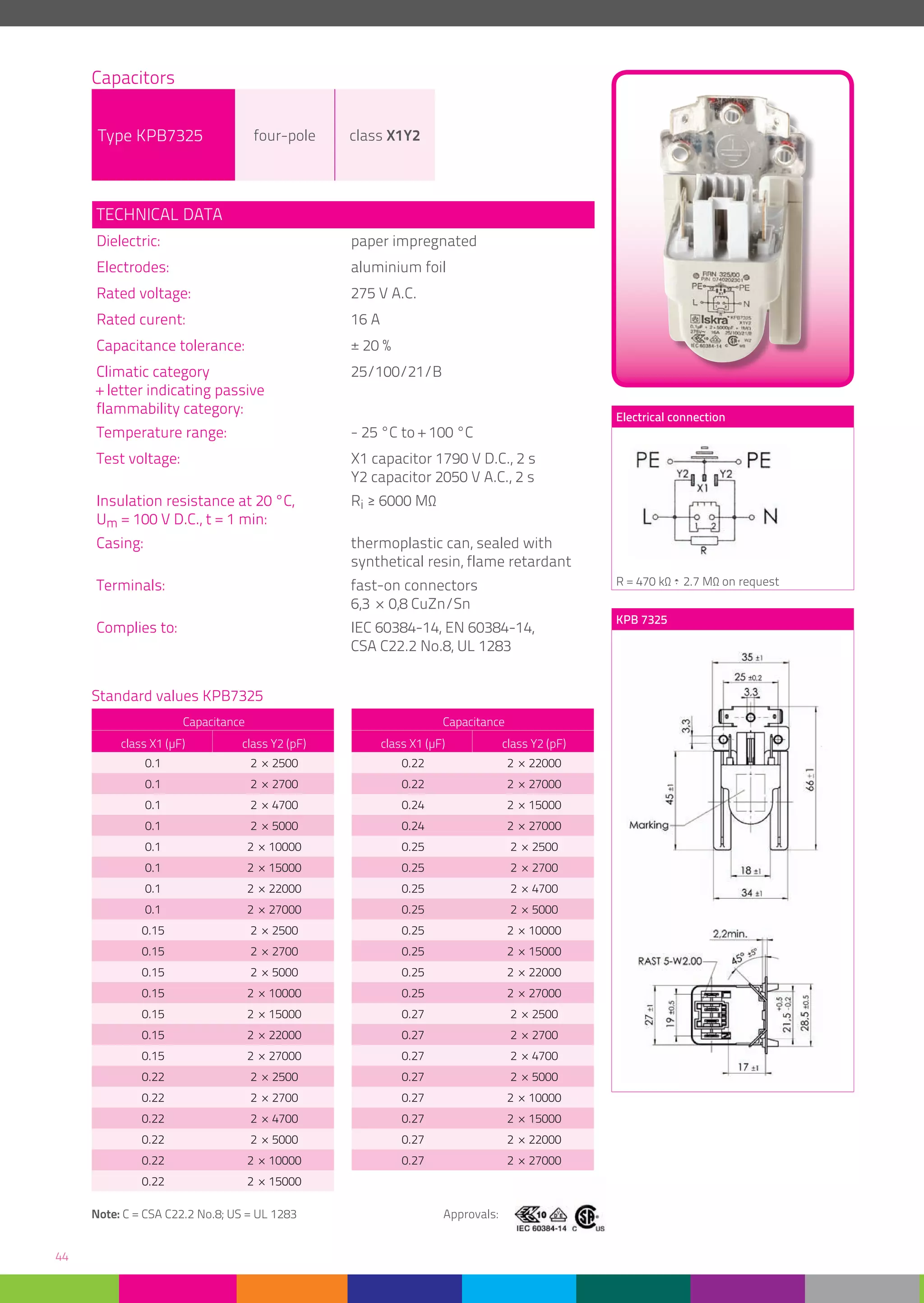 Radio Interference Suppression Capacitors and Filters | PDF