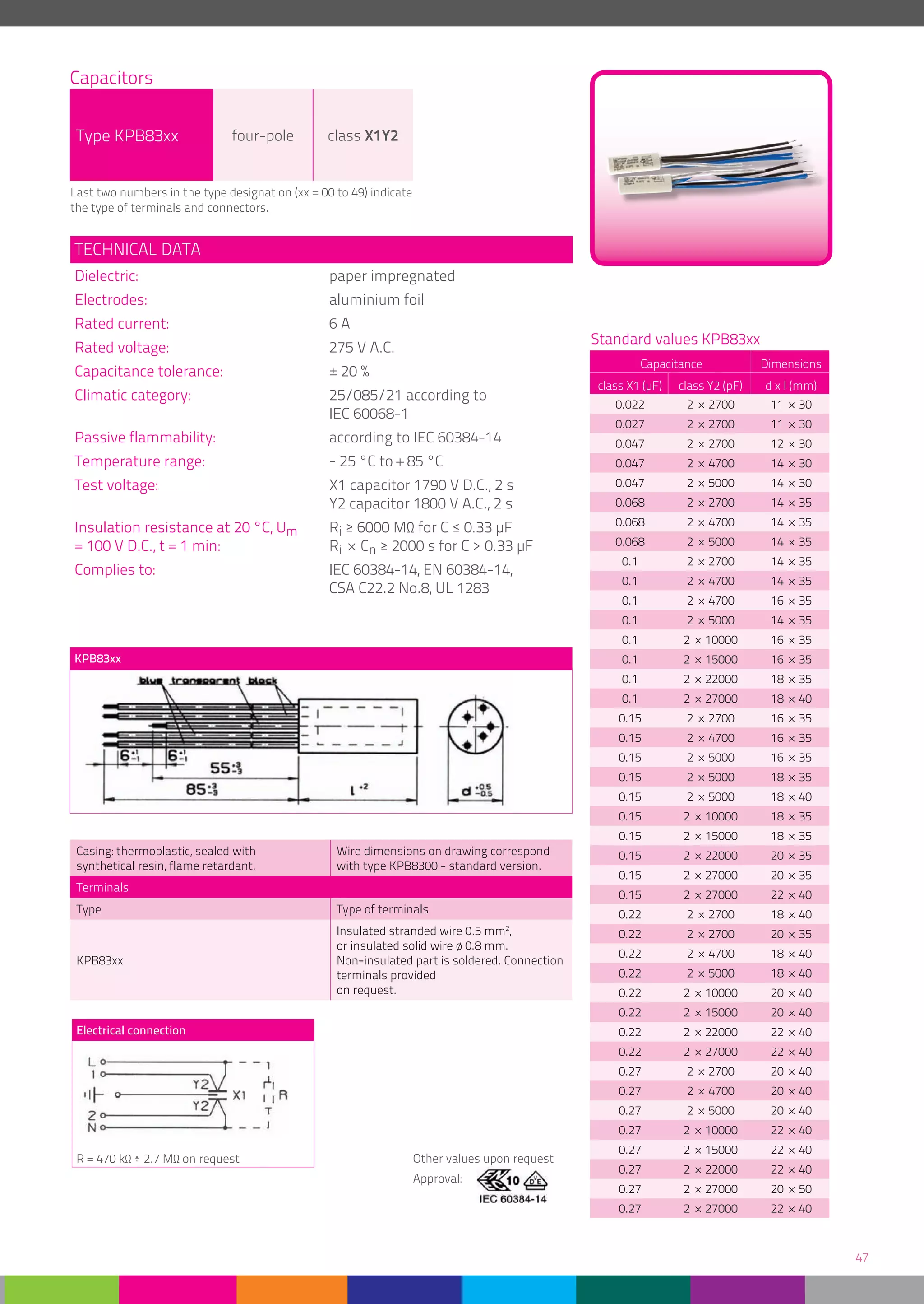 Radio Interference Suppression Capacitors and Filters | PDF