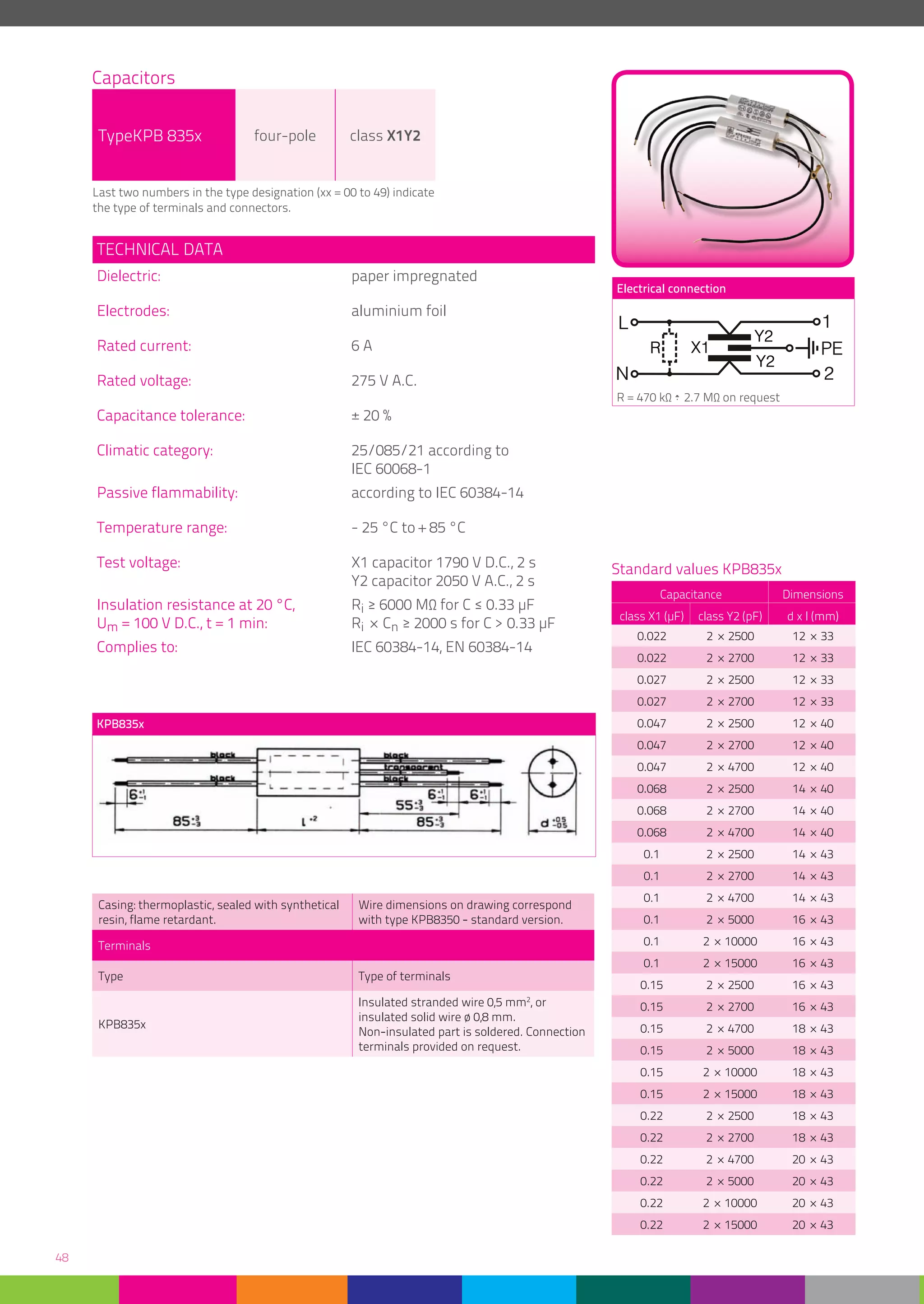 Radio Interference Suppression Capacitors and Filters | PDF