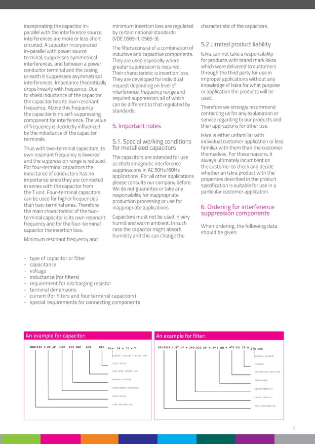 Radio Interference Suppression Capacitors and Filters | PDF | Radio ...