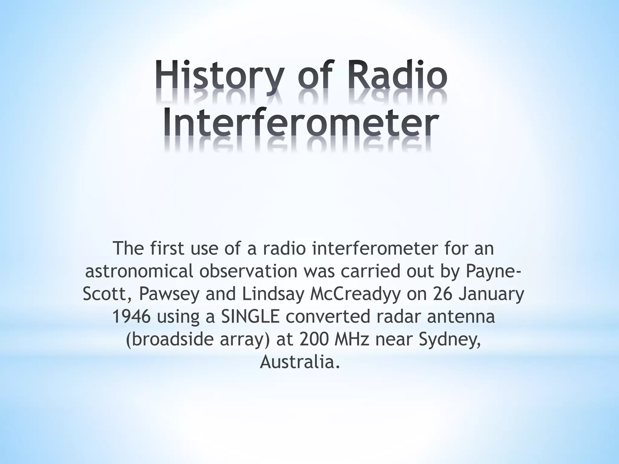 Radio interferometery | PPT