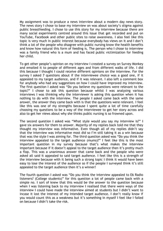 Radio interview evaluation | ODT