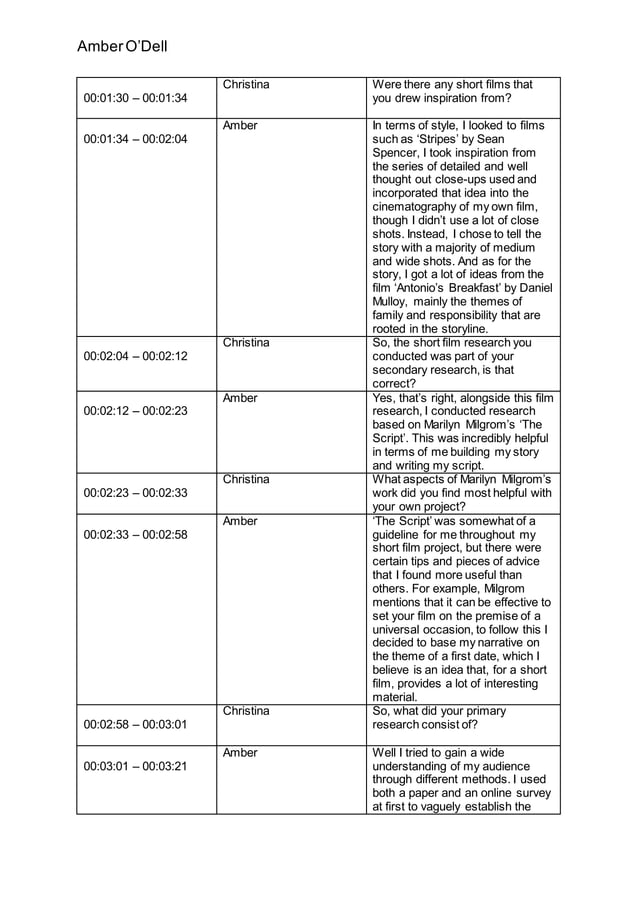Radio interview script | DOCX