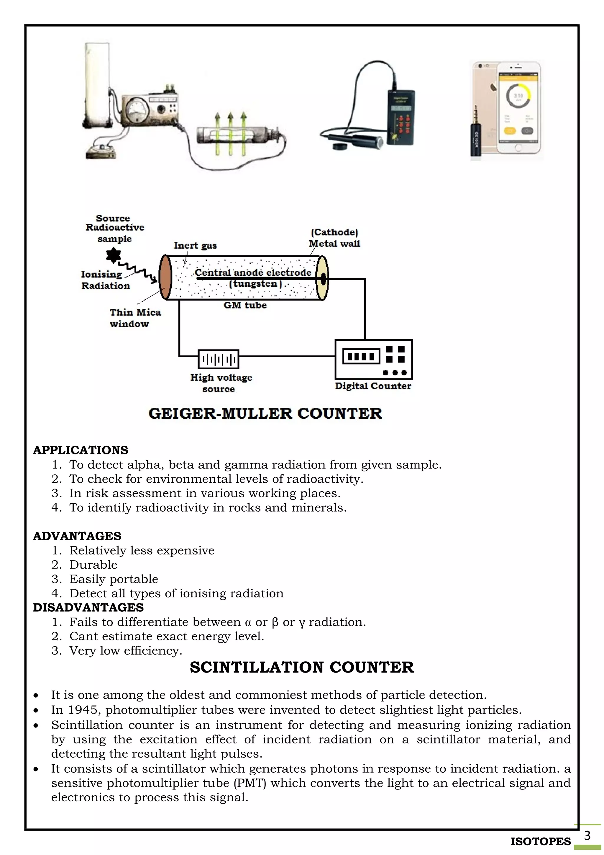 Measurement of Radioactivity - Geiger Muller [GM] Counter & SCINTILLATION COUNTER | PDF ...