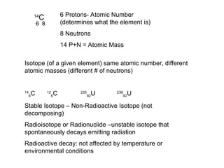 Power point slides on Radioisotopes and their effects | PPT