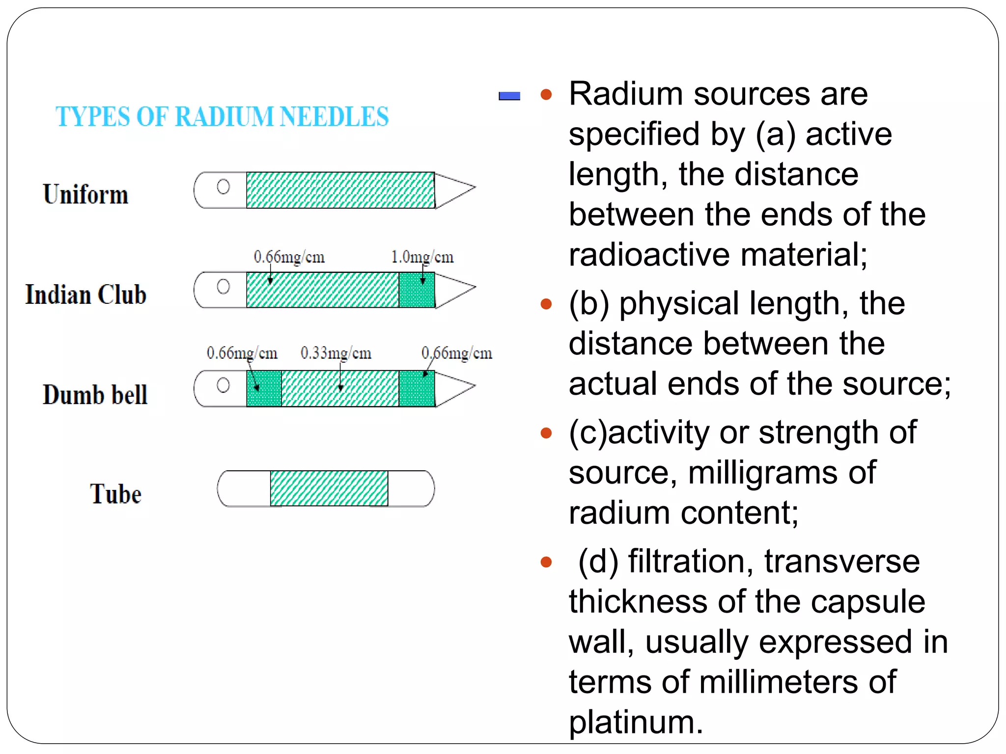 Radioisotopes and dose rates used for brachytherapy | PPTX