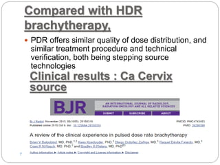 Radioisotopes and dose rates used for brachytherapy | PPTX
